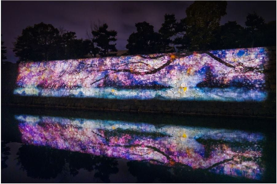 Nijo Castle hosts a night time Digital Art Event - Magzoid Magazine
